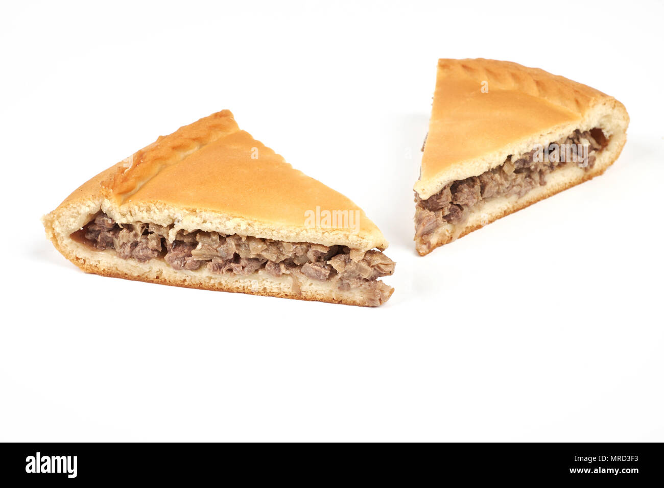 fresh meat pie , isolated on white background Stock Photo - Alamy