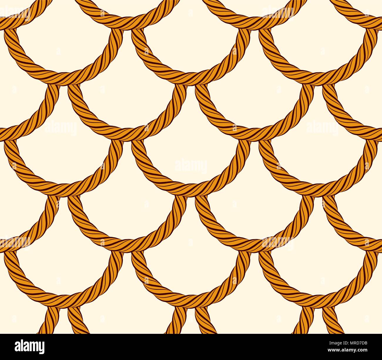 Seamless scales made of rope, cord. Marine, nautical style Stock Vector ...