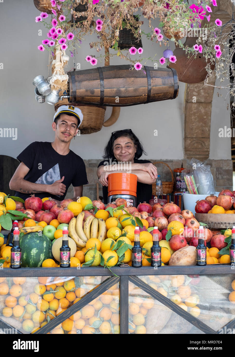 Small fruit store in Bellapais village, Kyrenia, Northern Cyprus Stock ...