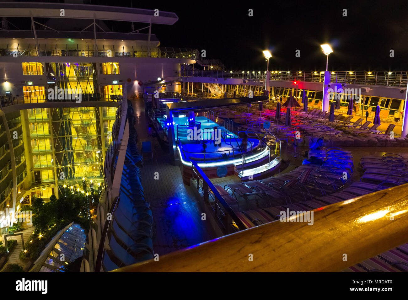 Royal caribbean deck night hi-res stock photography and images - Alamy