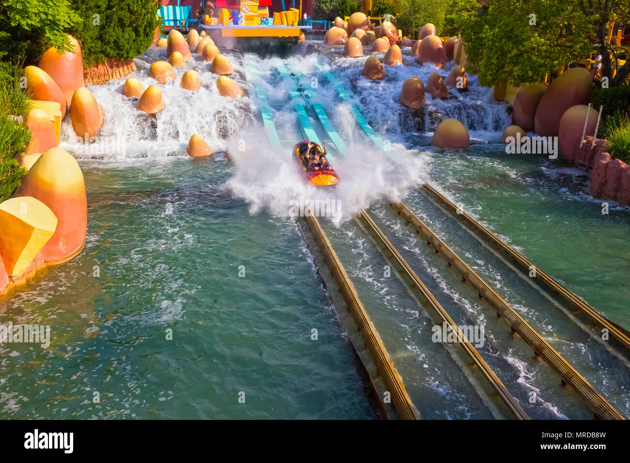 Orlando, Florida, USA - May 10, 2018: Ride Toon Lagoon. Islands of ...