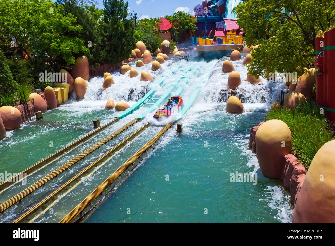 Orlando, Florida, USA - May 09, 2018: Ride Toon Lagoon. Islands of ...