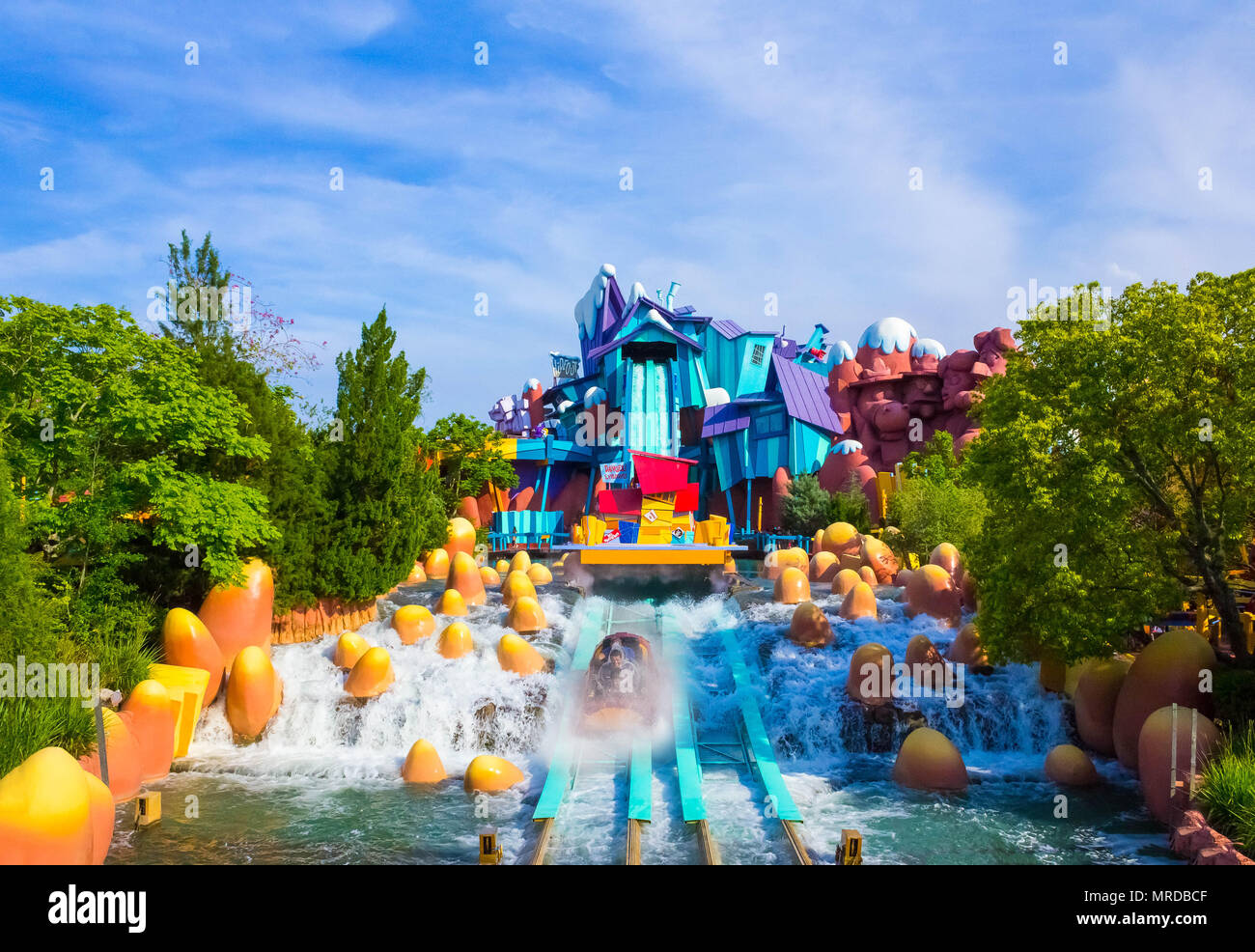 Orlando, Florida, USA - May 10, 2018: Ride Toon Lagoon. Islands of ...