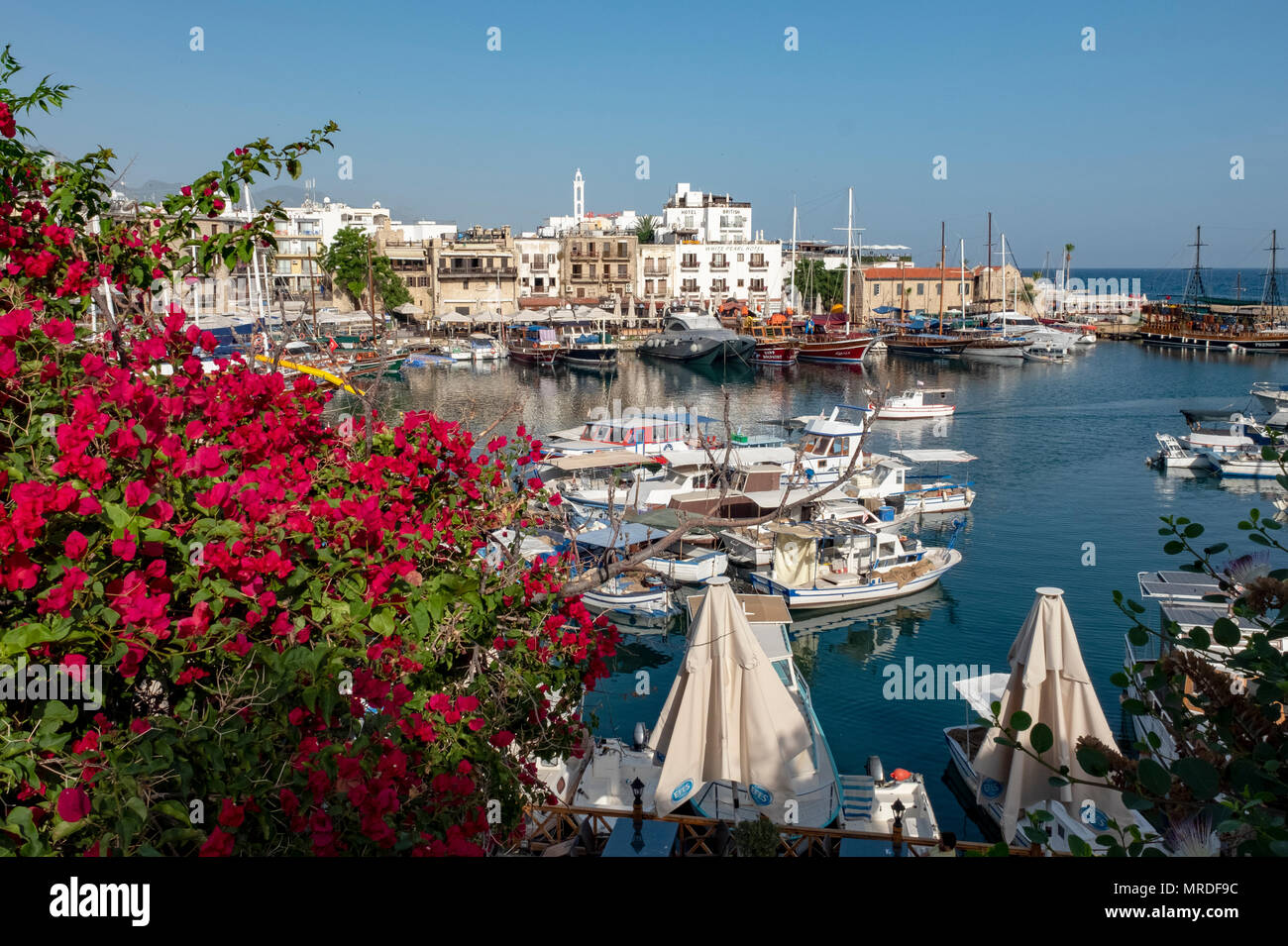View of Kyrenia harbour (Turkish: Girne) Northern Cyprus Stock Photo ...