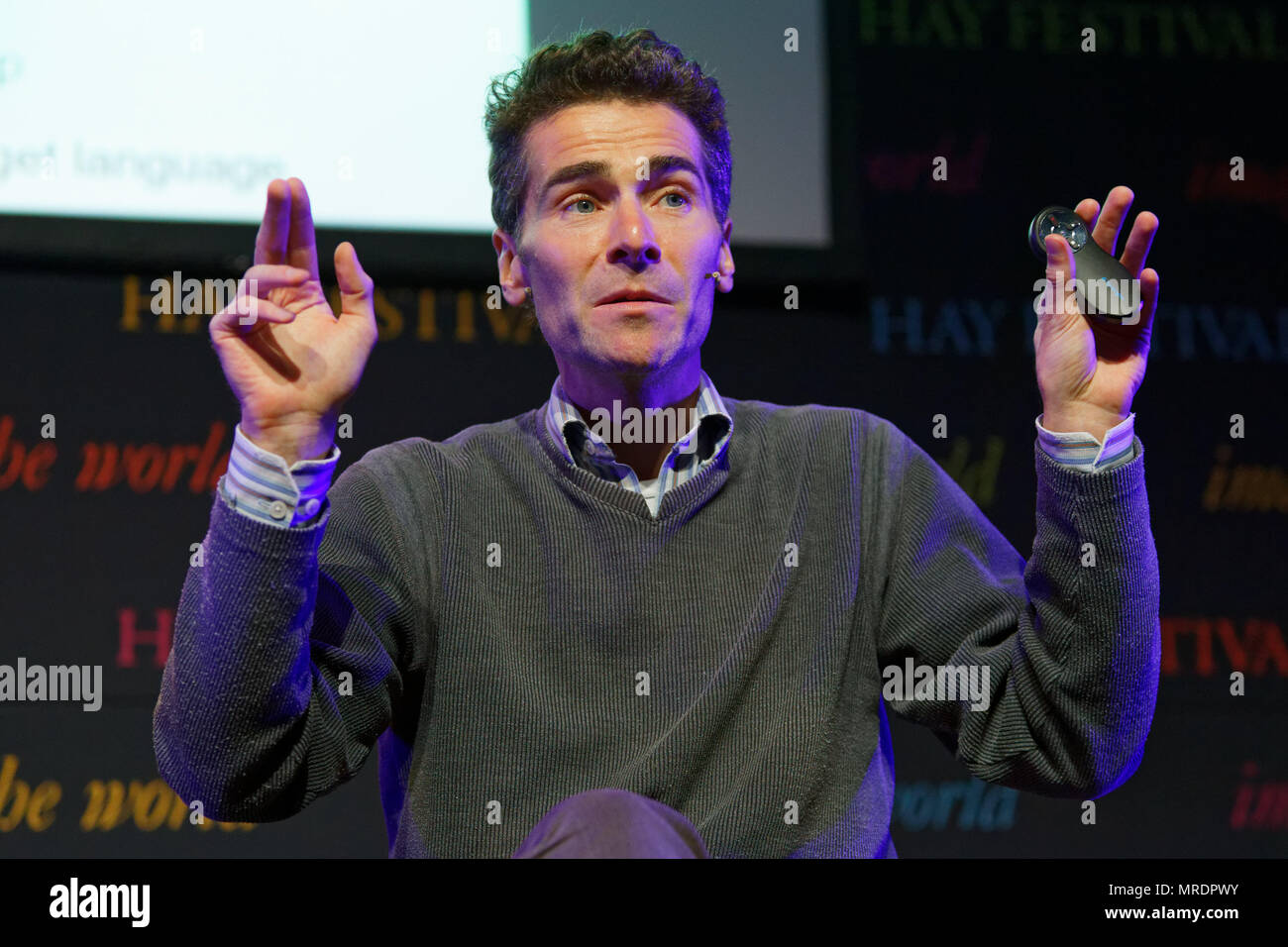 Pictured: Marcus Tomalin from University of Cambridge. Re: Hay Festival ...