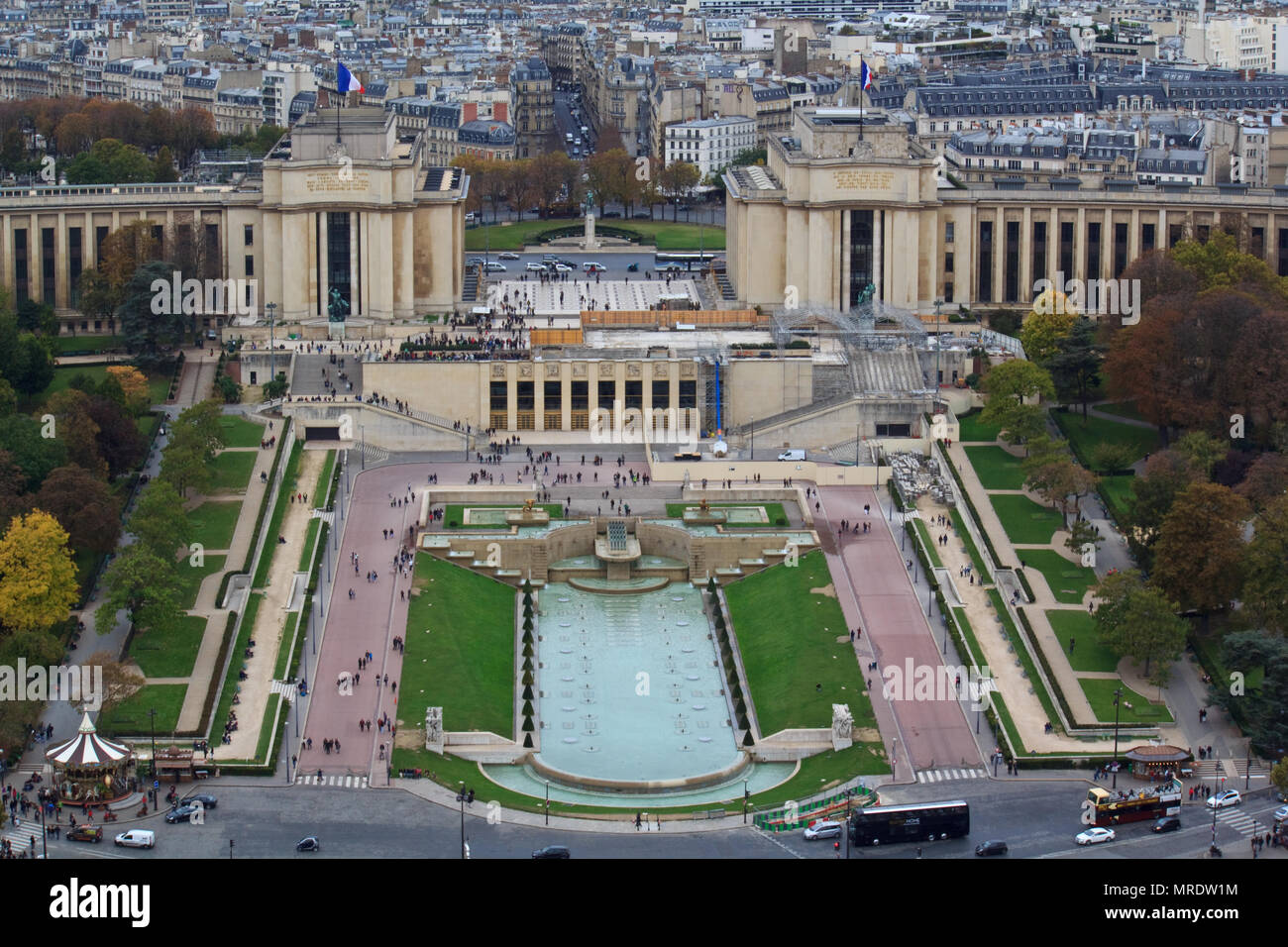Square Trocadero seen from the Eiffel tower Stock Photo - Alamy