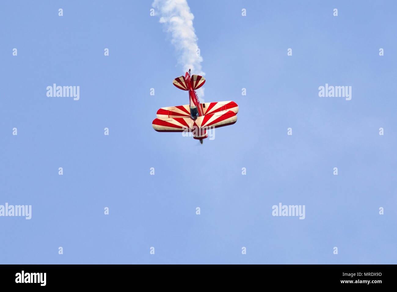 Pitts Special aerobatic biplane performing a fast and exciting aerial ...