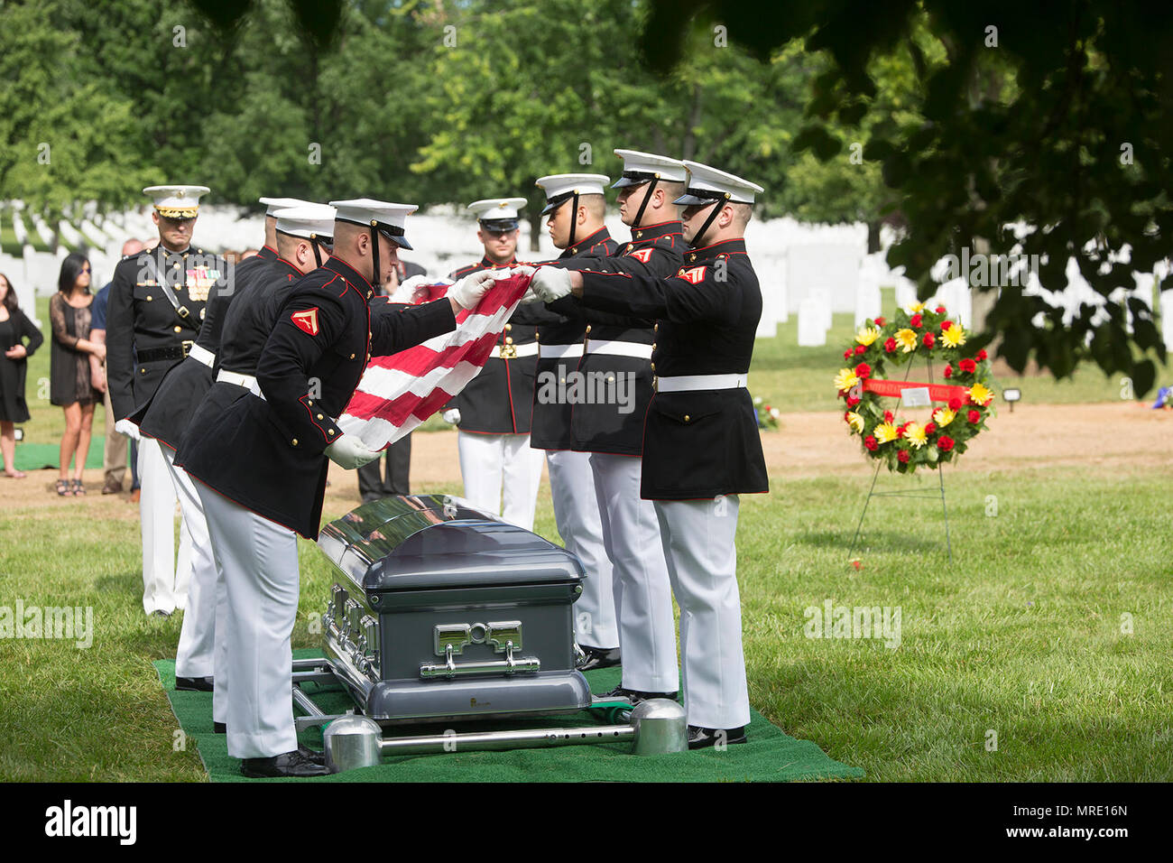 Marine Corps Body Bearers with Bravo Company, Marine Barracks ...