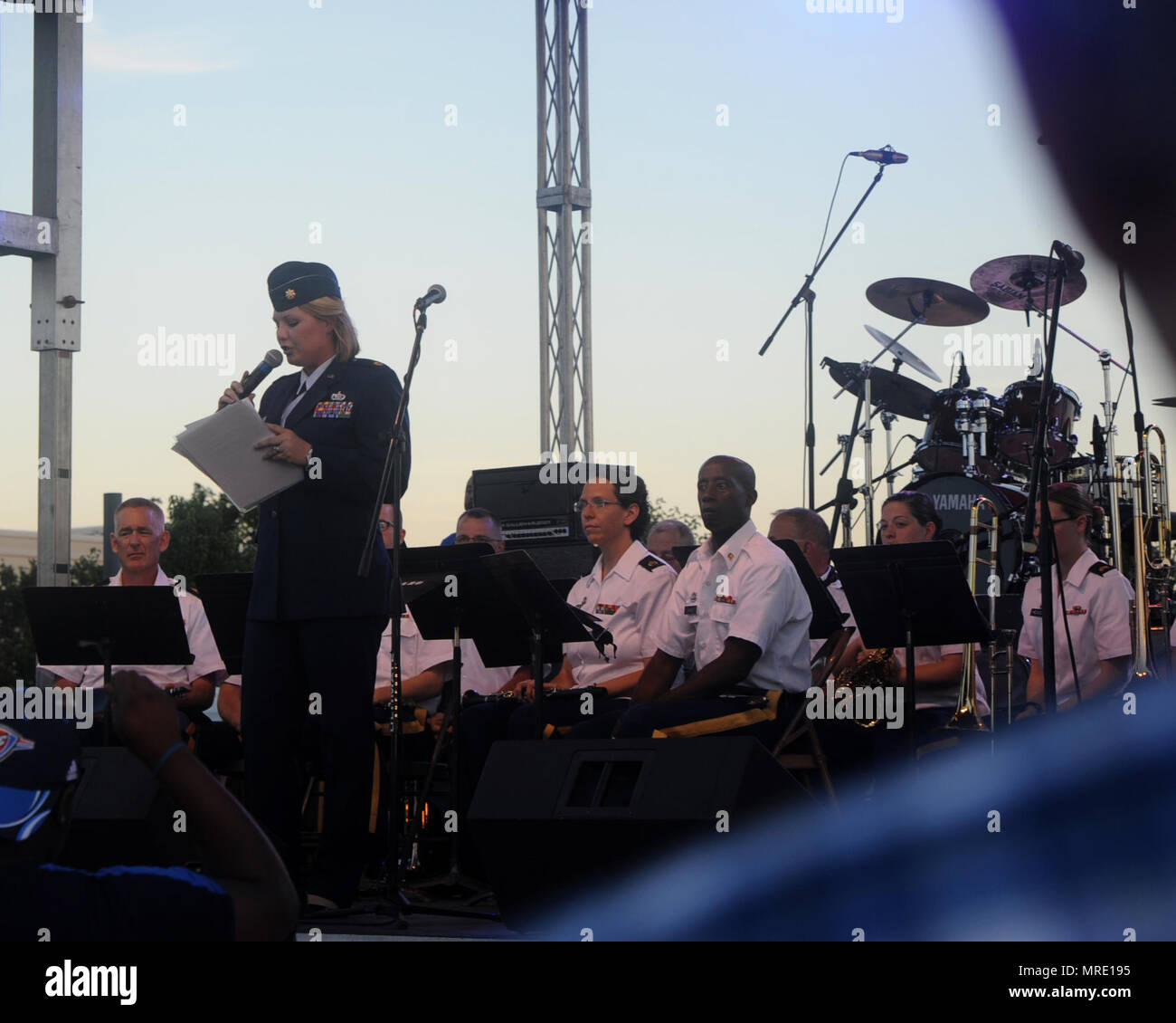 Maj. Amanda Gifford, 184th Intelligence Wing, emcees Riverfest’s ...