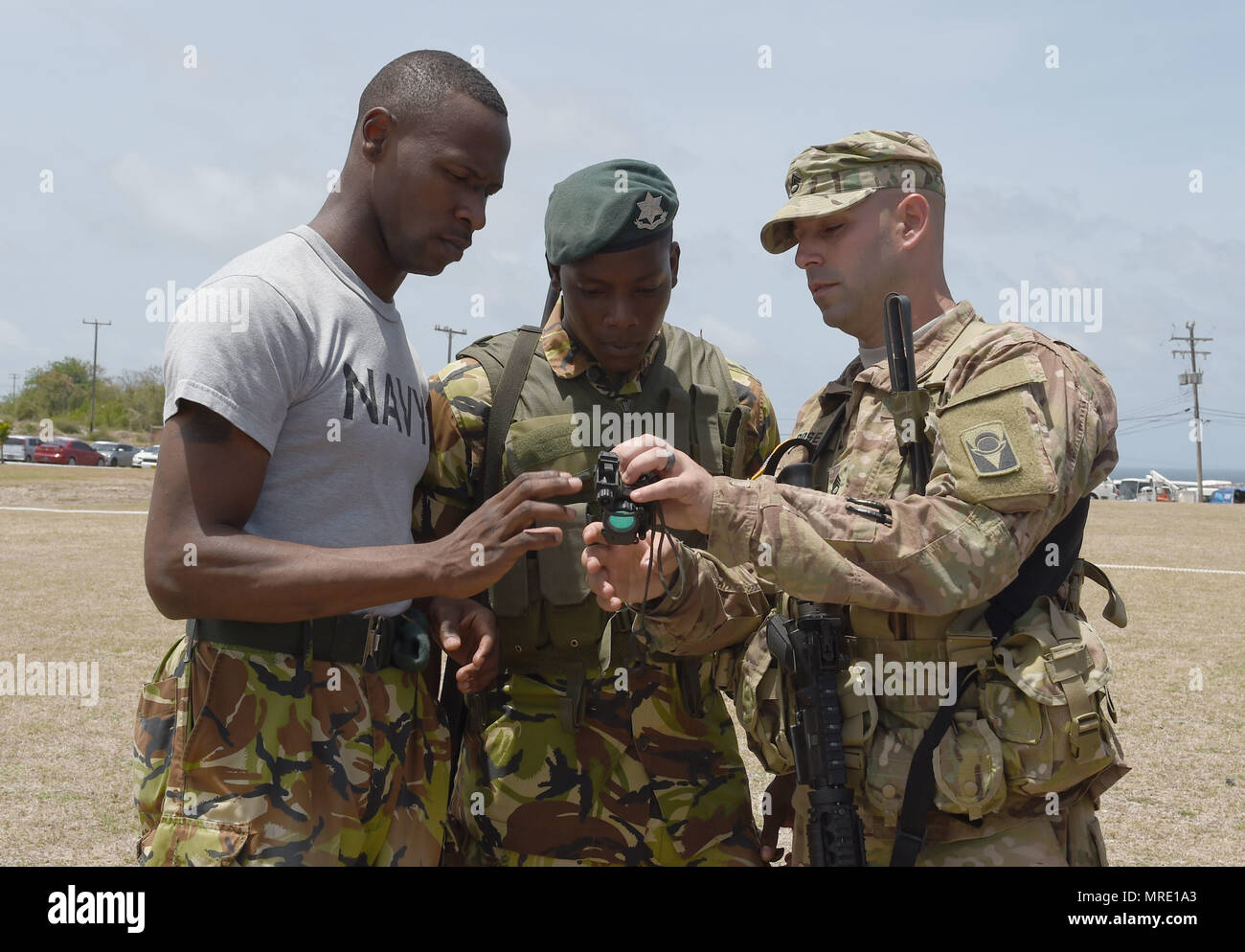 Members barbados defence force during hi-res stock photography and ...