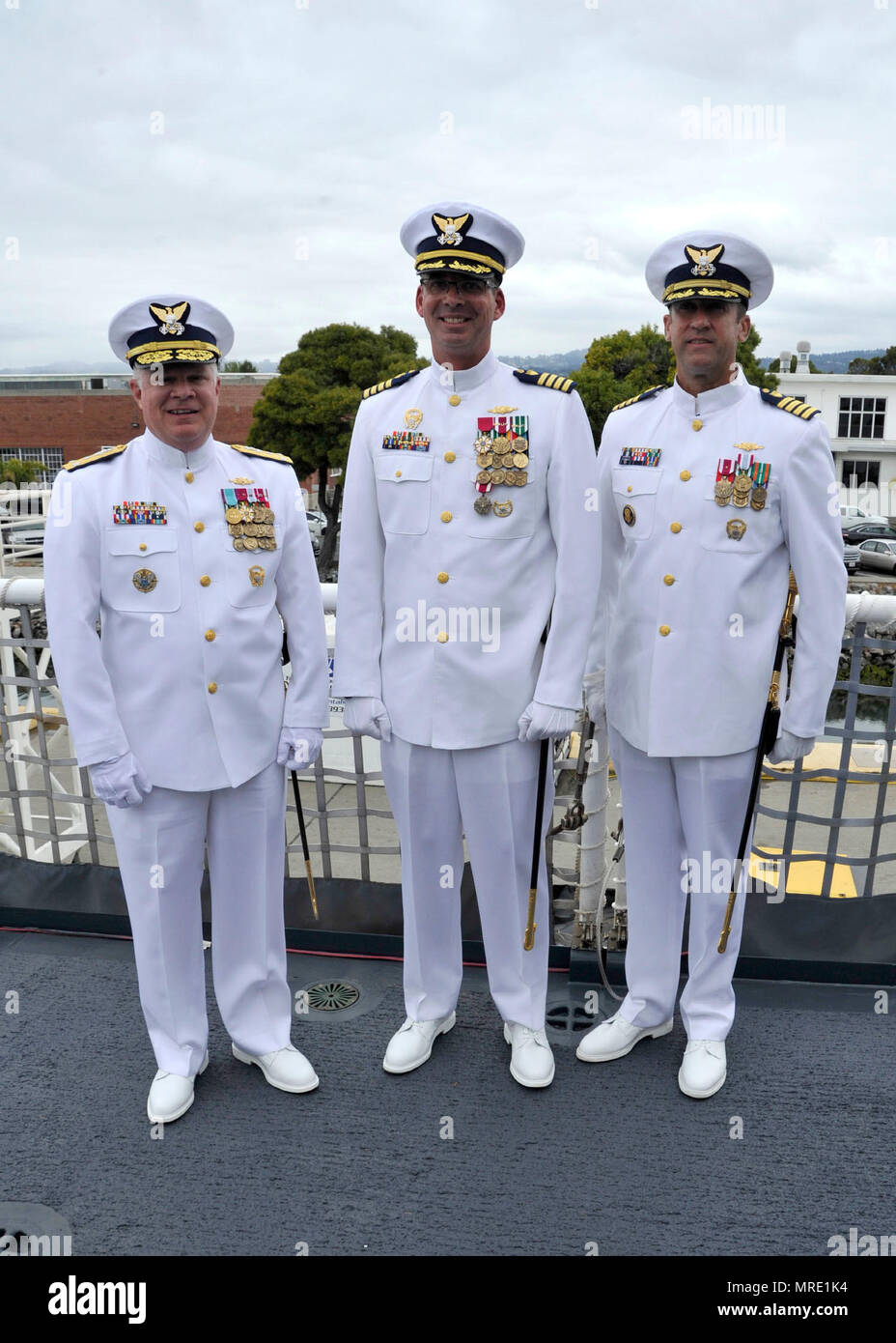 Coast Guard Pacific Area Commander Vice Adm. Fred Midgette, Capt ...