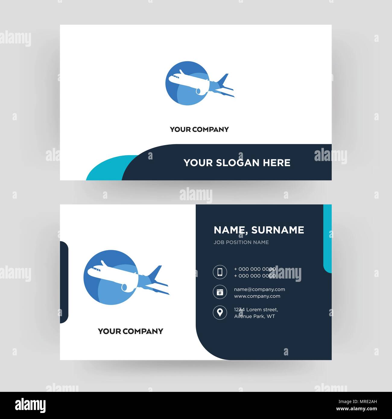 aeroplane, business card design template, Visiting for your company ...