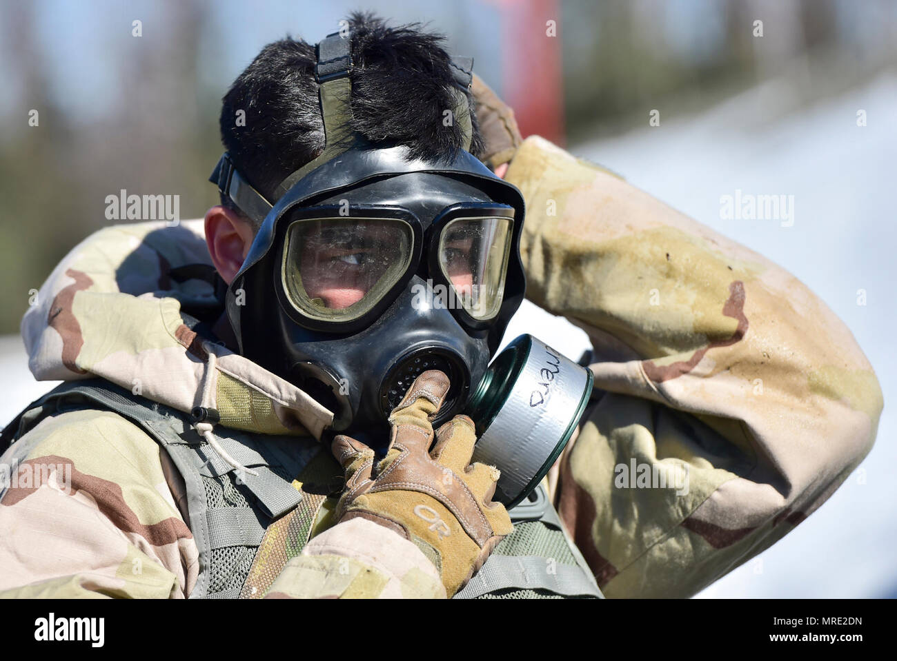 Army Pfc. Esteban Guerrero, a native of Modesto, Calif., assigned to ...