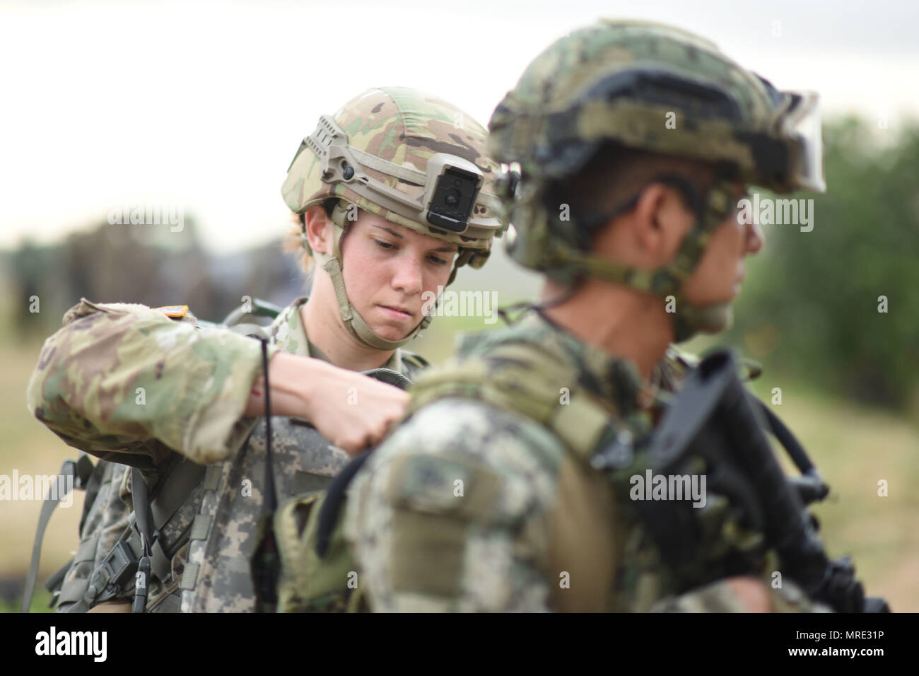 Louisiana National Guard Sgt. Demi Duffy, a healthcare specialist with ...