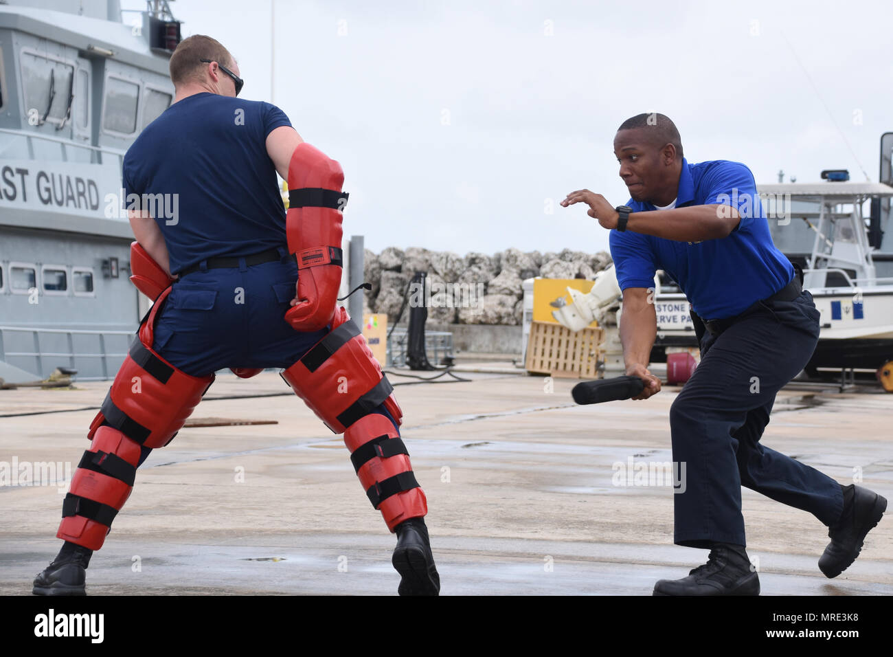 Steven Celestine, a member of the Commonwealth of Dominica Coast Guard ...