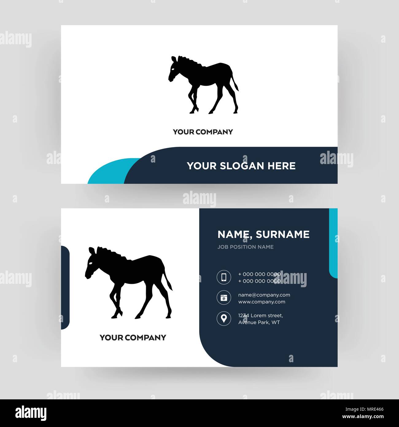 zebra, business card design template, Visiting for your company, Modern ...