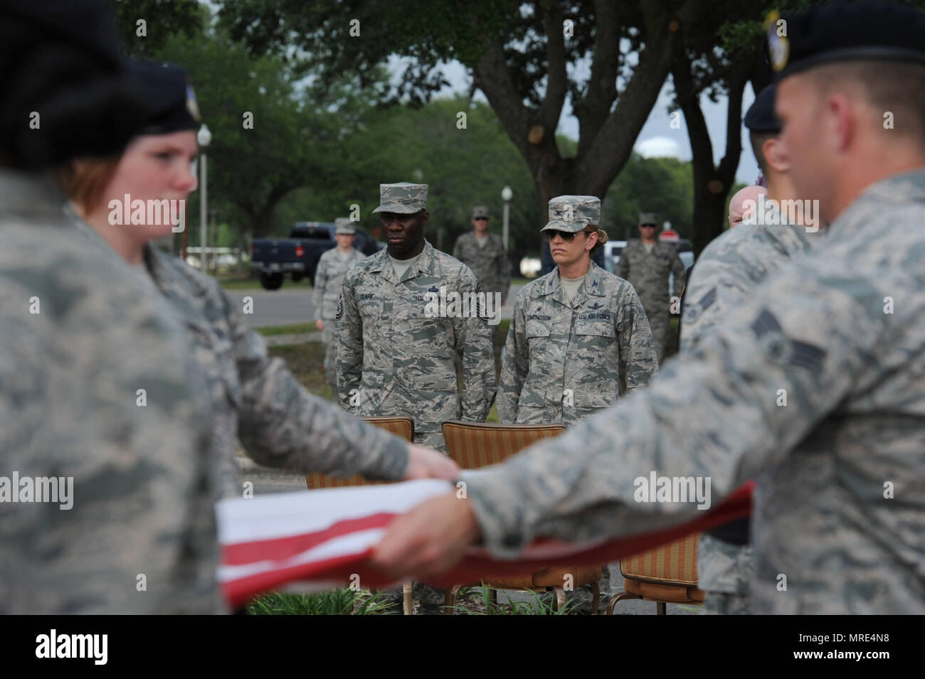 Col. Michele Edmondson, 81st Training Wing commander, and Chief Master ...