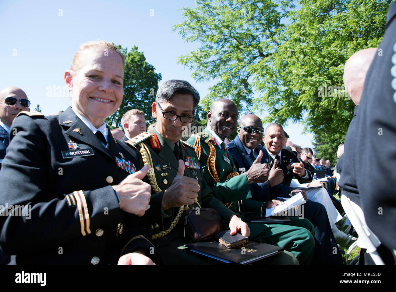 Army War College graduates give “thumbs-up” as they complete 10 months ...