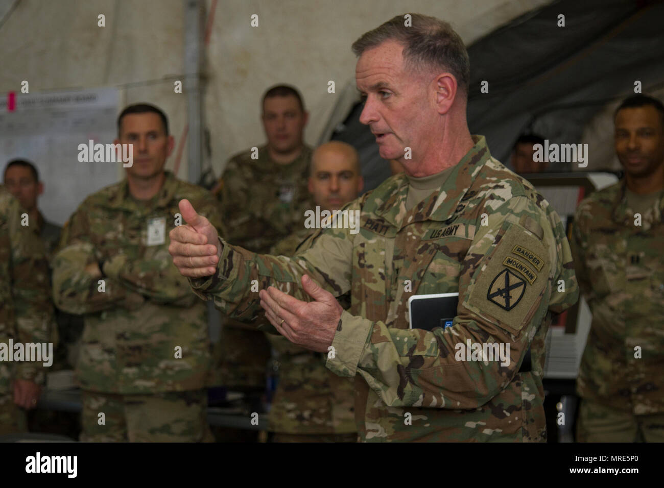U.S. Army Maj. Gen. Walter Piatt, commander, 10th Mountain Division ...