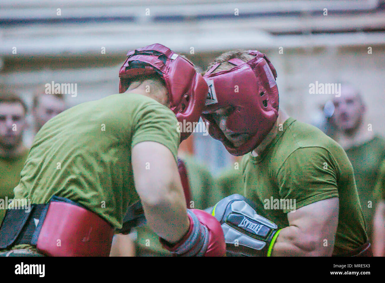 USS SOMERSET, At sea (April 13, 2017) U.S. Marines with the 11th Marine ...