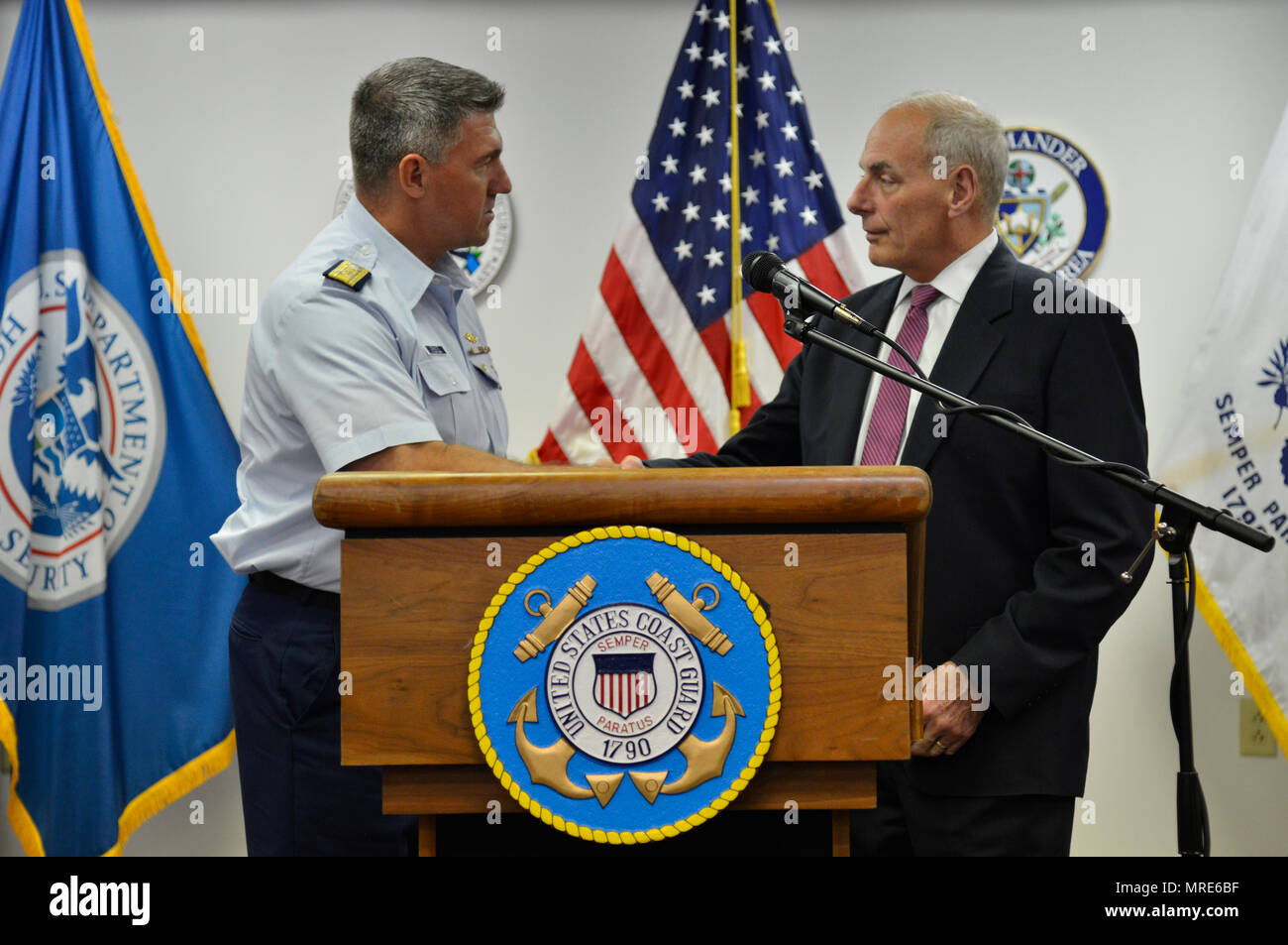 Vice Adm. Karl L. Shultz, Coast Guard Atlantic Area commander, thanks ...