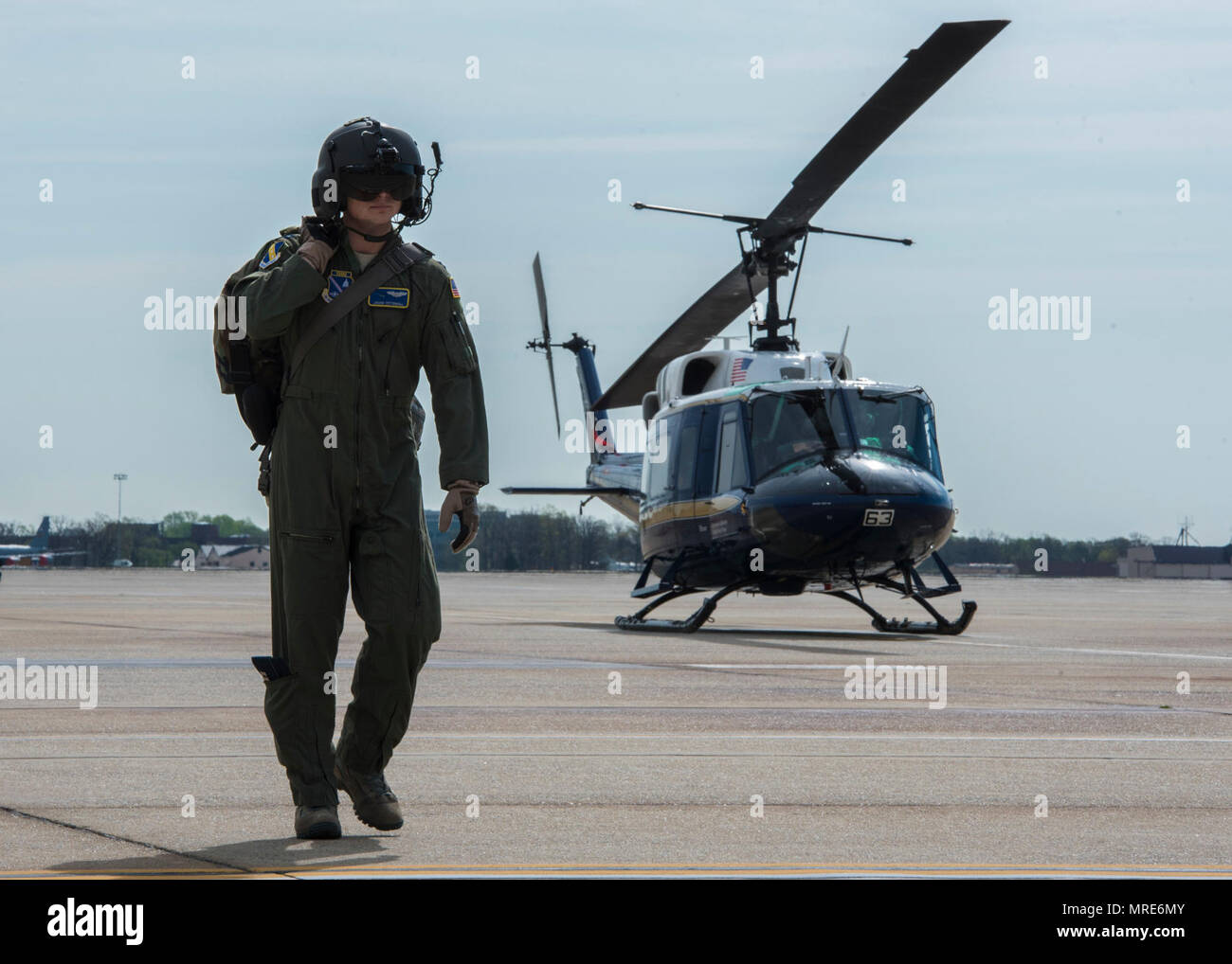Capt. Jason Pettengill, 11th Wing executive officer, walks past a 1st ...