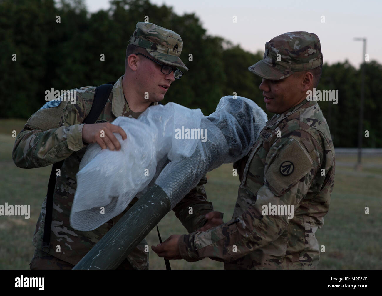 U.S. Army Sgt. Travis Hoffman, communications chief, 688th Rapid Port ...
