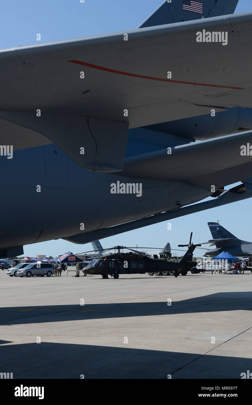 Aircraft sit on the flightline as preparations for the Scott Centennial ...