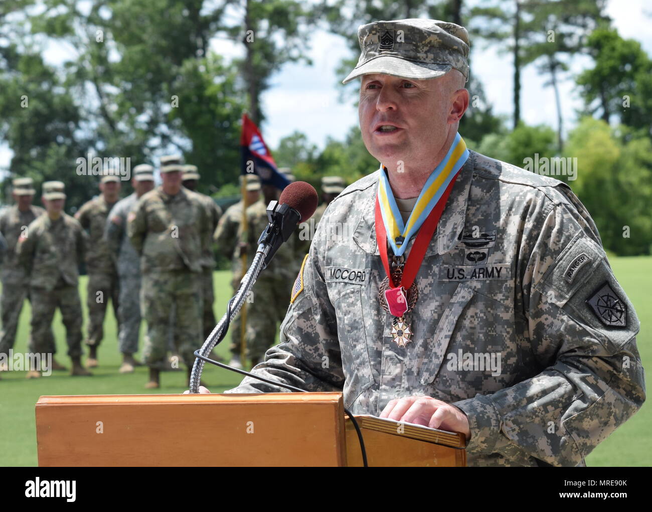 Relinquishing responsibility as Command Sgt. Maj. of the Georgia Army ...