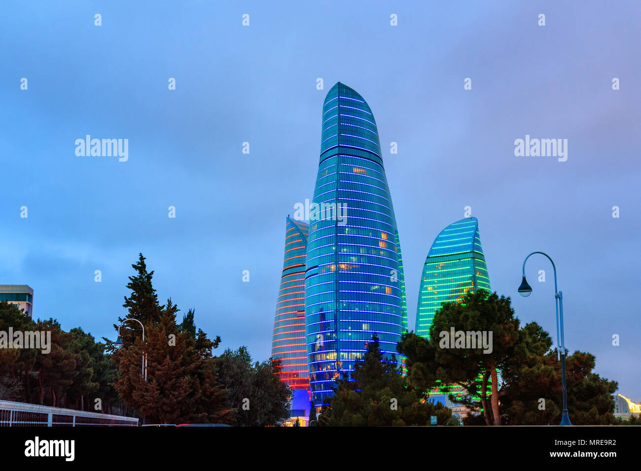 Flaming tower of baku hi-res stock photography and images - Alamy