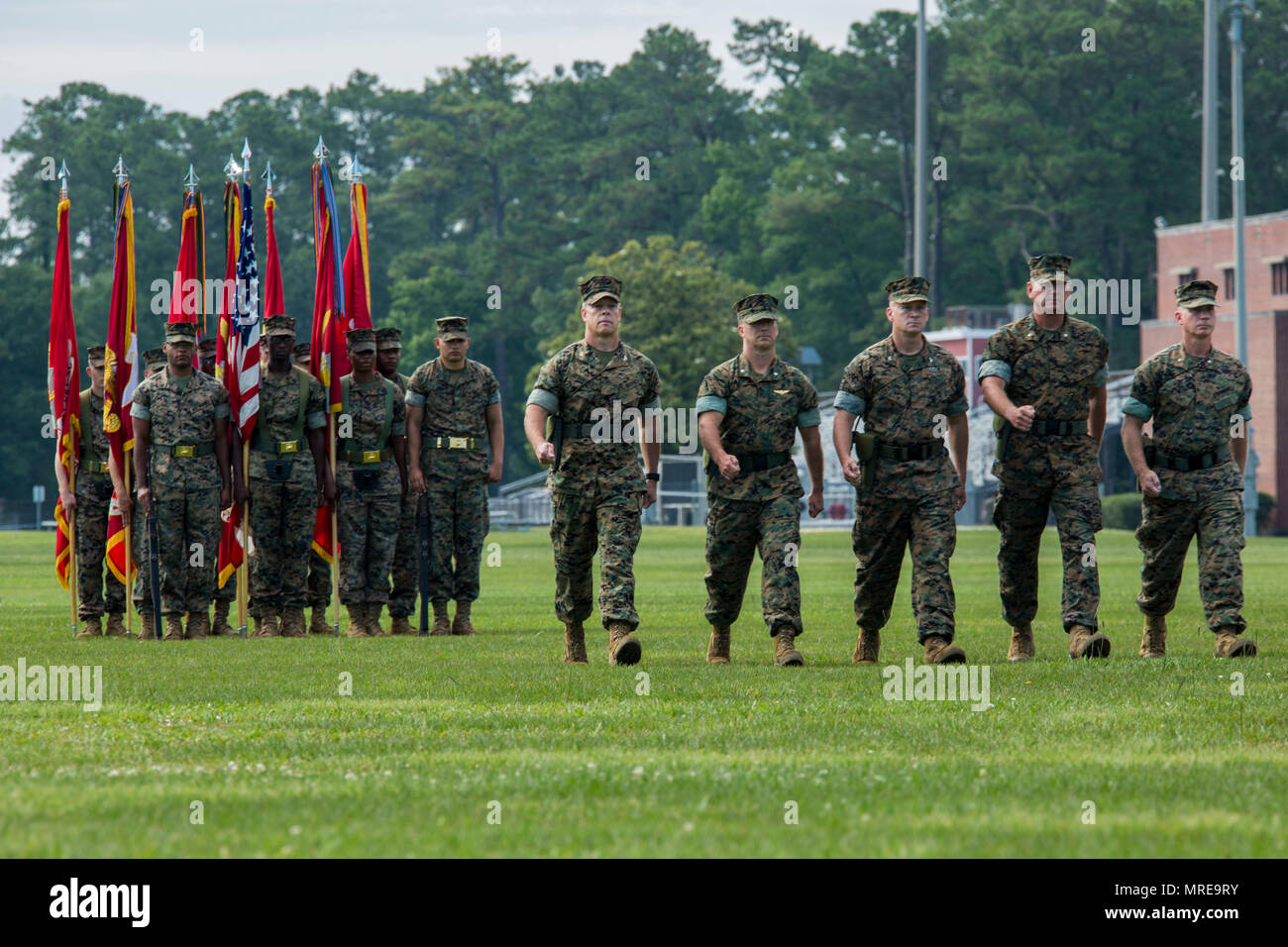 U.S. Marines with Headquarters and Support Battalion, Marine Corps ...