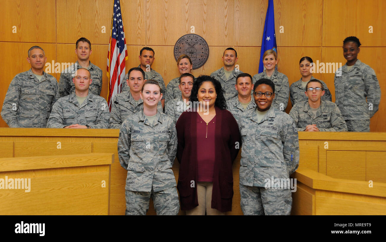 Members from the 6th Air Mobility Wing legal office pause for a photo ...