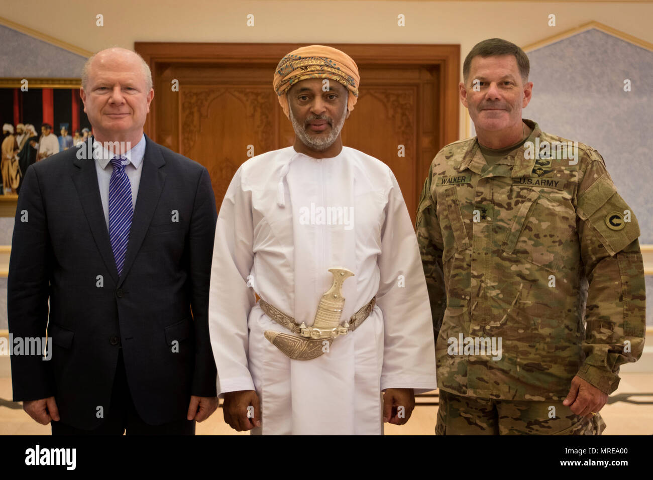 Marc J. Sievers, U.S. Ambassador to Oman, left, Maj. Gen. Flem B ...