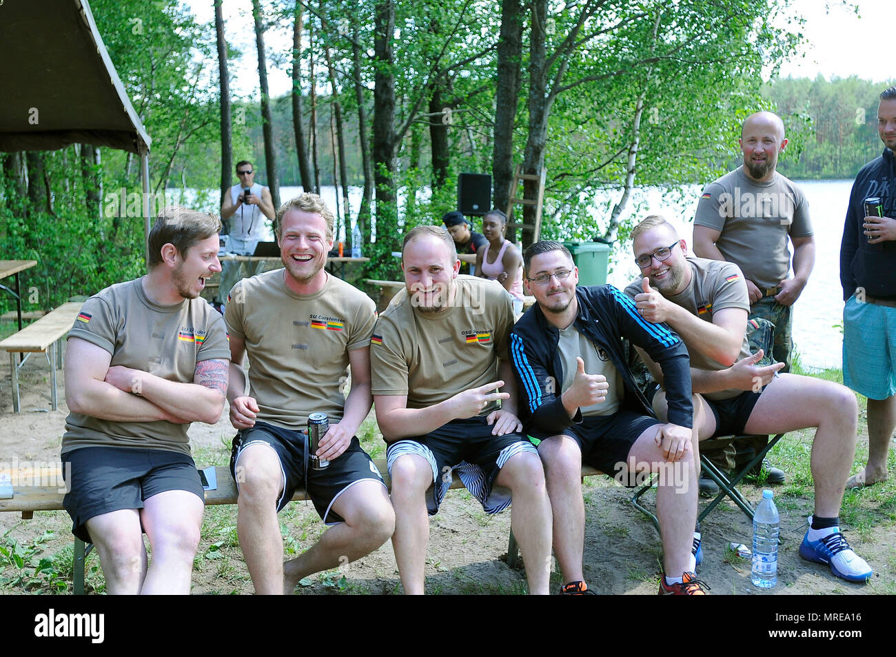 German Soldiers enjoy an organizational day during Saber Strike 17 ...
