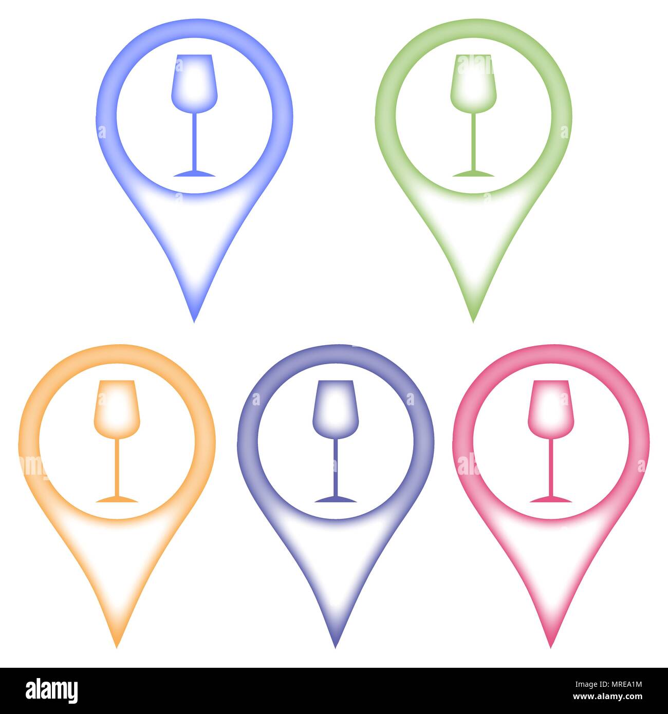 Glass in the technique of paper cut out. Logo for restaurants and bars ...