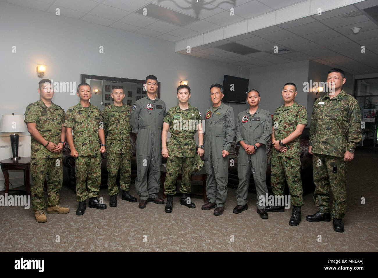 Japanese Army soldiers with Japan Ground Self Defense Force, pose for a ...