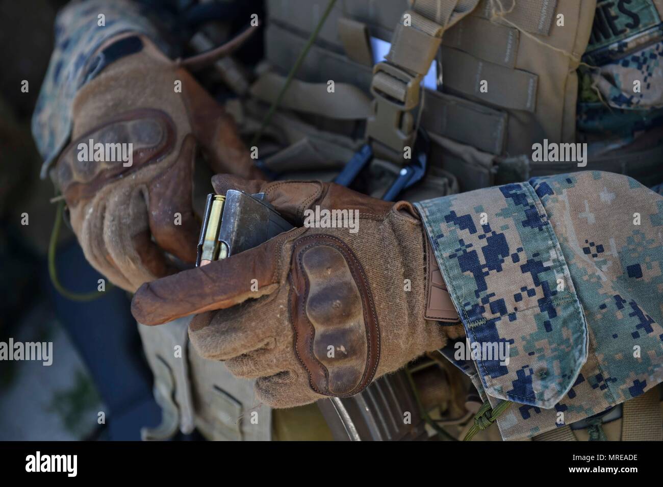 A Marine Special Operations School Individual Training Course student ...