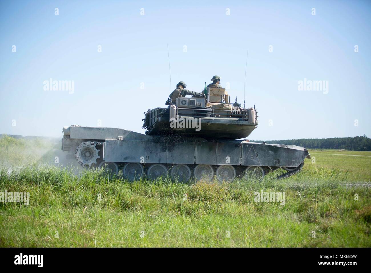 U.S. Marines with Alpha Company, 2nd Tank Battalion, 2d Marine Division ...