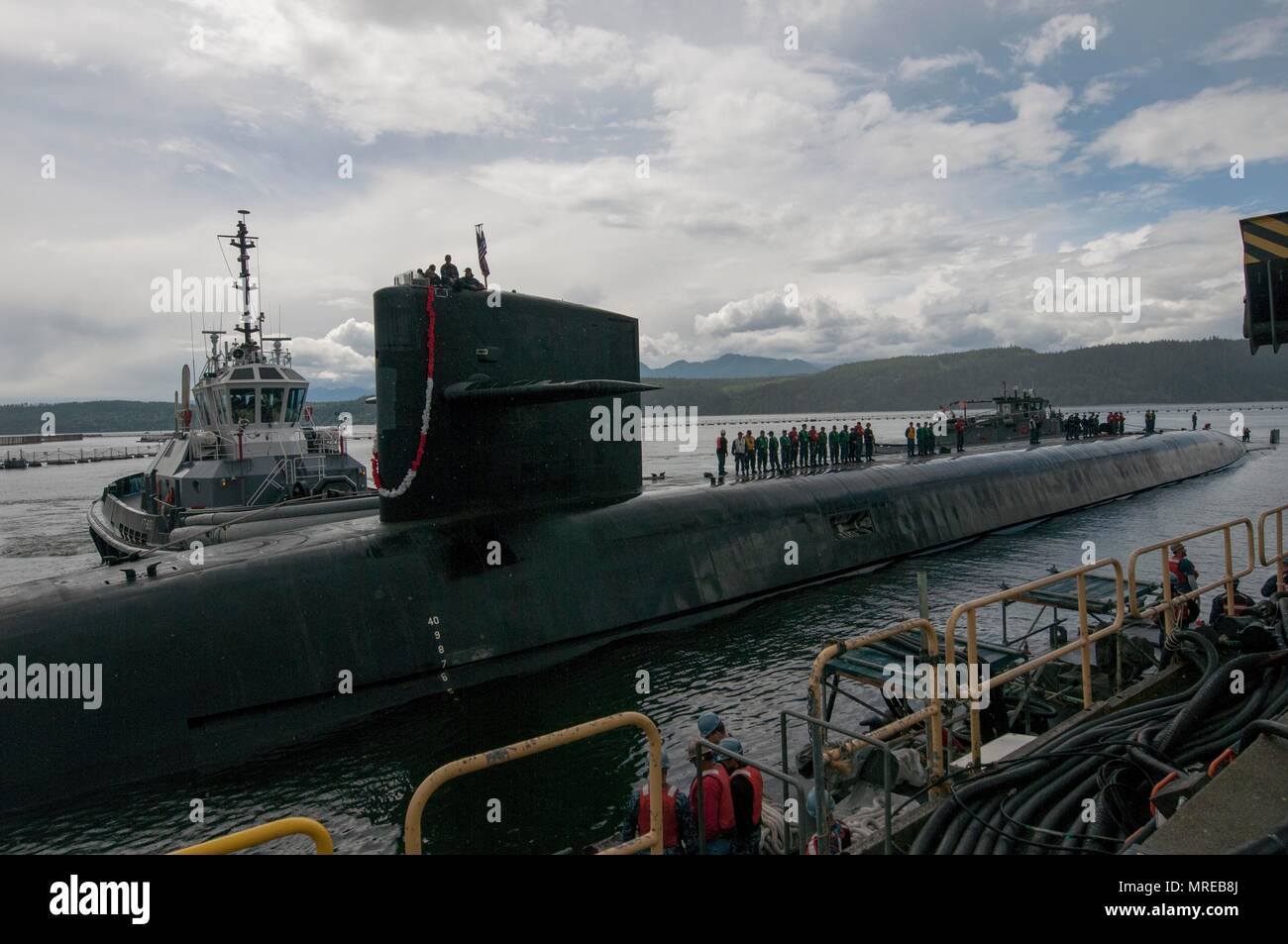 Ballistic missile submarine uss nebraska ssbn hi-res stock photography ...