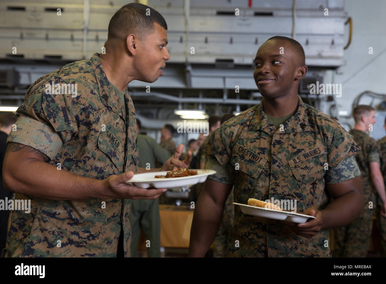 USS MAKIN ISLAND, Pacific Ocean (May 8, 2017) U.S. Marine Sgt. Marcus ...