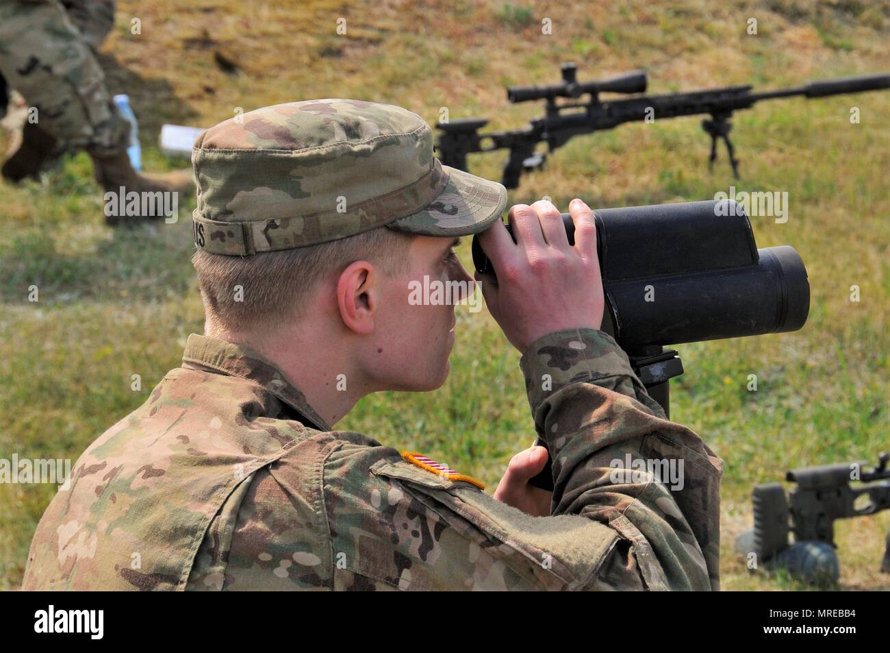 Battle Group Poland U.S. Soldiers fire the M2010 Enhanced Sniper Rifle ...
