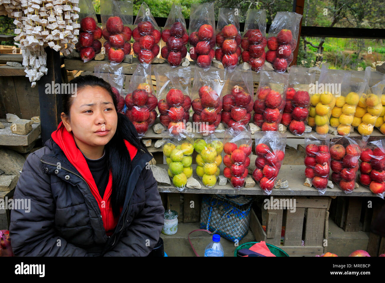 A roadside shop on the way from Thimphu to Punaka, Bhutan Stock Photo ...