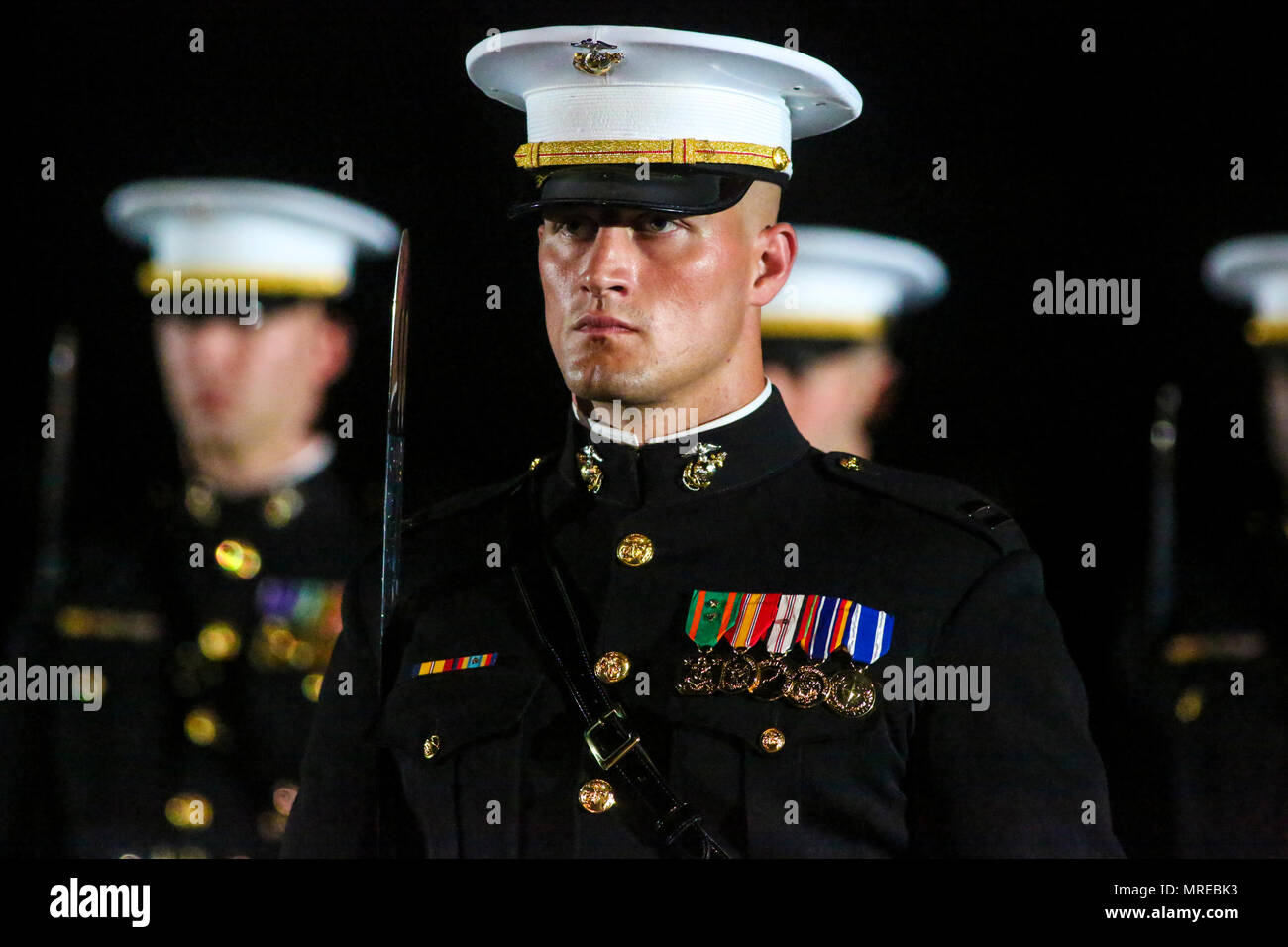 Captain Logan A. Giger, Alpha company commander, Marine Barracks ...