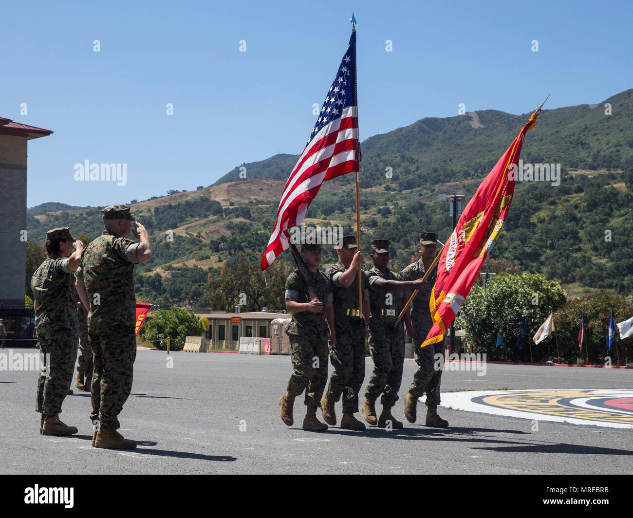 Marines of Headquarters and Support Battalion, School of Infantry West ...
