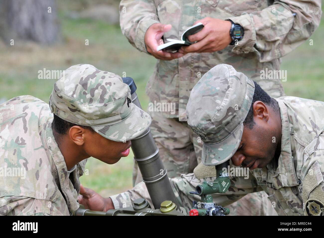 From left to right, U.S. Army Sgt. Demetric Bradshaw and Sgt. Edmound ...