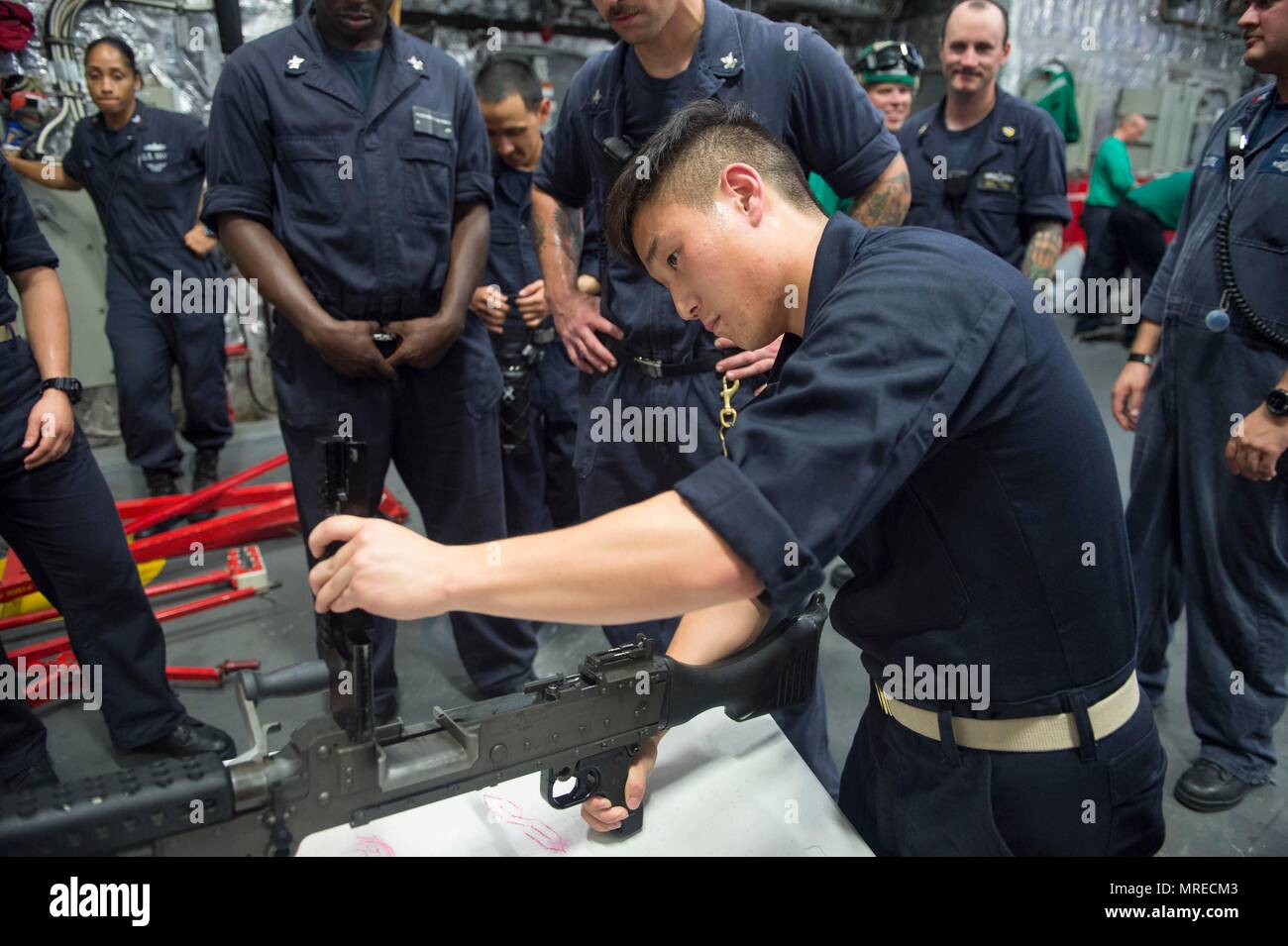 170609-N-PD309-044 SOUTH CHINA SEA (June 9, 2017) Sailors aboard ...