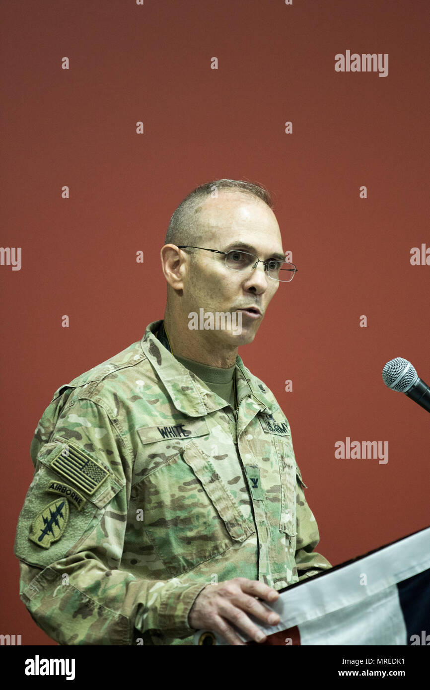 Col. Scott White, commander of the 266th Financial Management Support ...