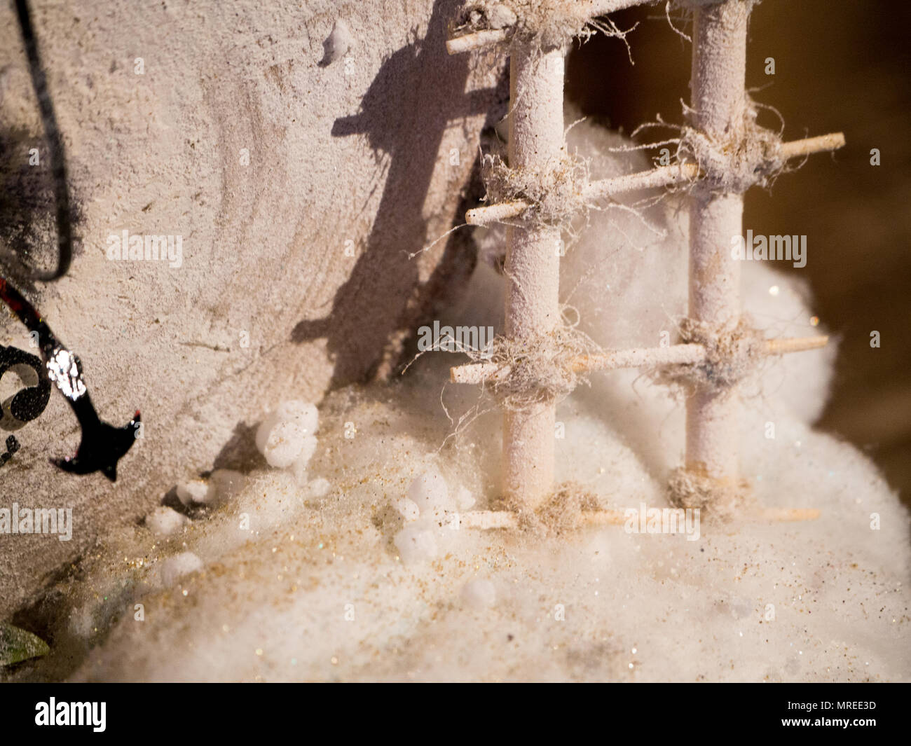 decorative staircase in winter, not a real decor Stock Photo - Alamy