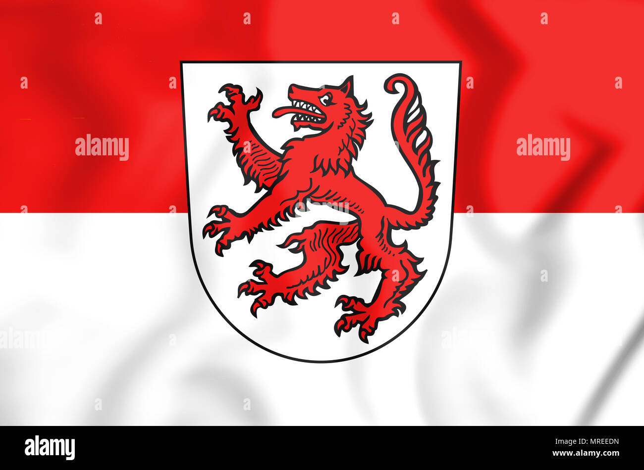 3D Flag of Passau (Bavaria), Germany. 3D Illustration Stock Photo - Alamy