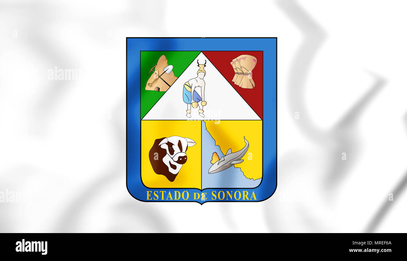 3d flag of the sonora hi-res stock photography and images - Alamy